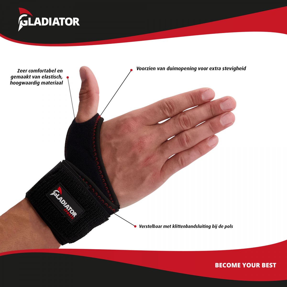 Gladiator Sports Polsbrace / Polsbandage kopen? | Podobrace